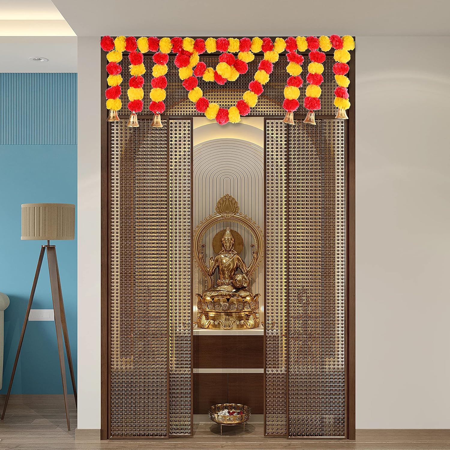 Perpetual Toranam for Entrance Door - Marigold Flowers Garlands Toran ...