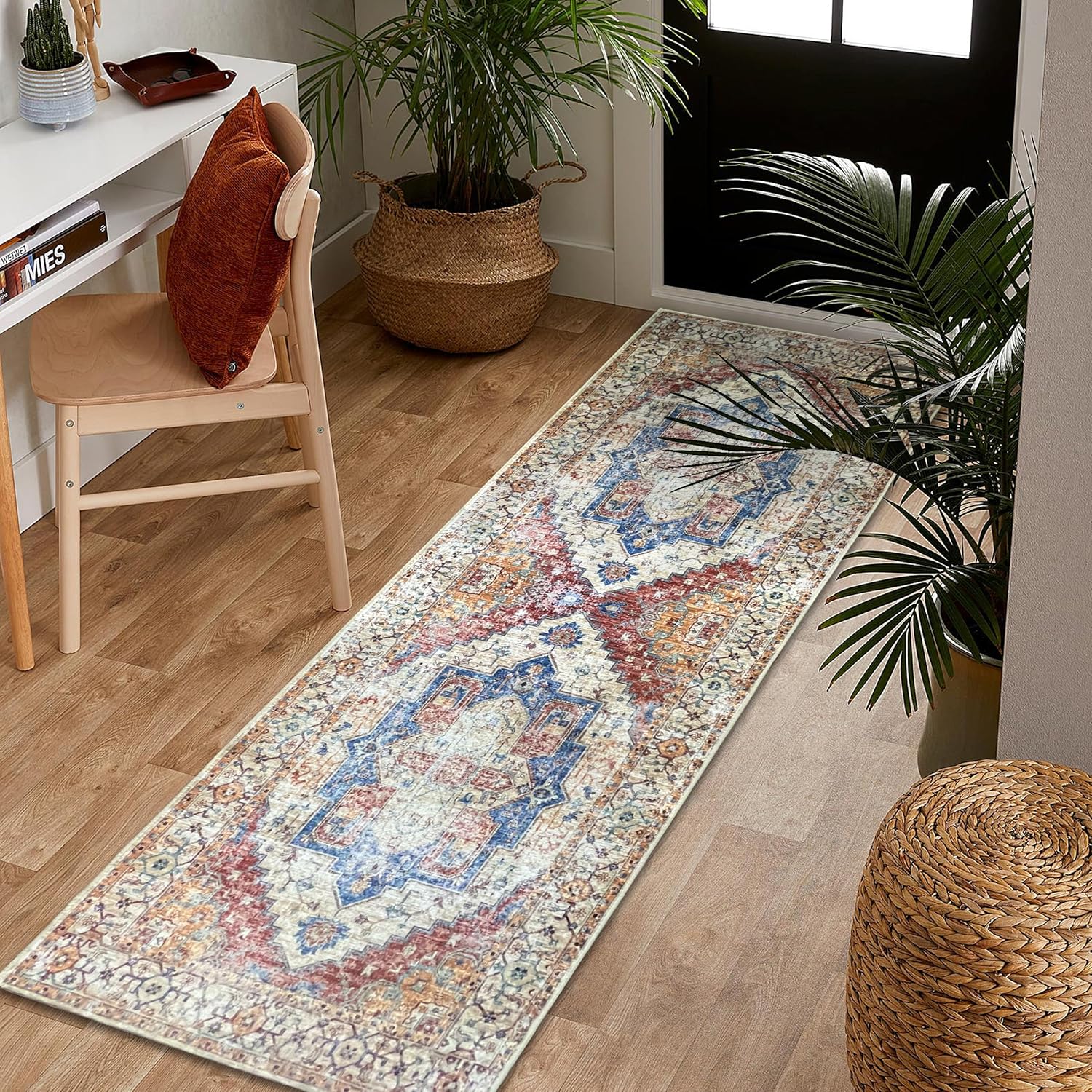 JV Home Runner Rug Napoli Beige Multicolored 2' x 7' Area Rug Hallway ...