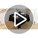 Amazon.com: mylacerhome 2 Pack Square Table Cloth 52X52 Inch Black ...