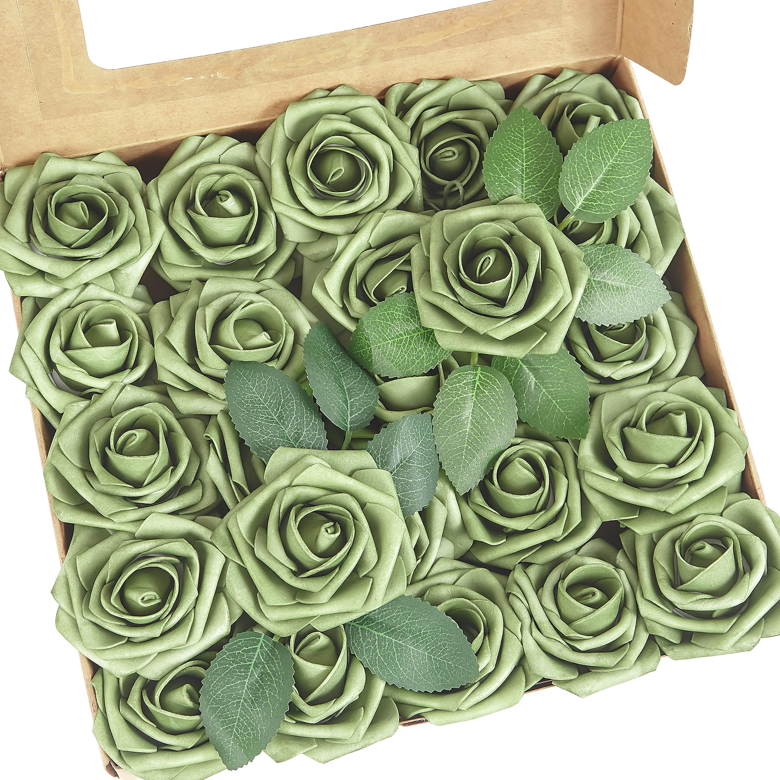 Amazon.com: YEEFLORA Artificial Flowers, 25pcs Artificial Rose for DIY ...