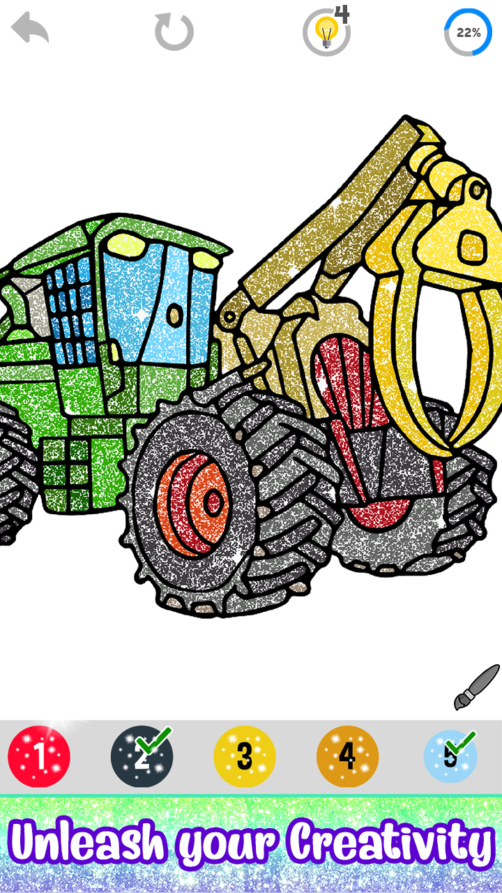 Aplicación Tractors Color By Number Book - Vehicles Coloring Game en ...