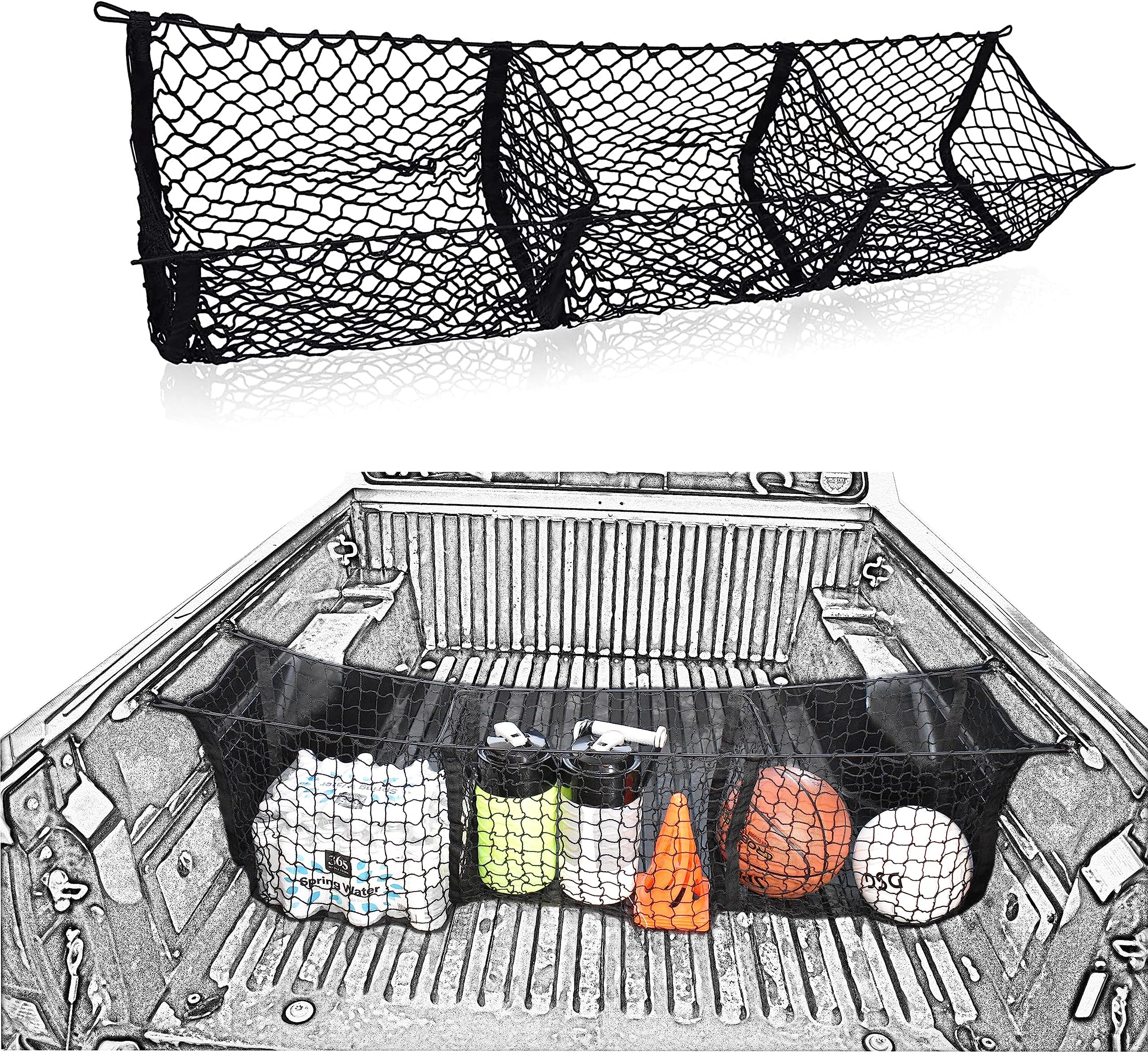 Amazon.com: Three Pocket Pickup Truck Cargo Net Fit for Toyota Tacoma ...