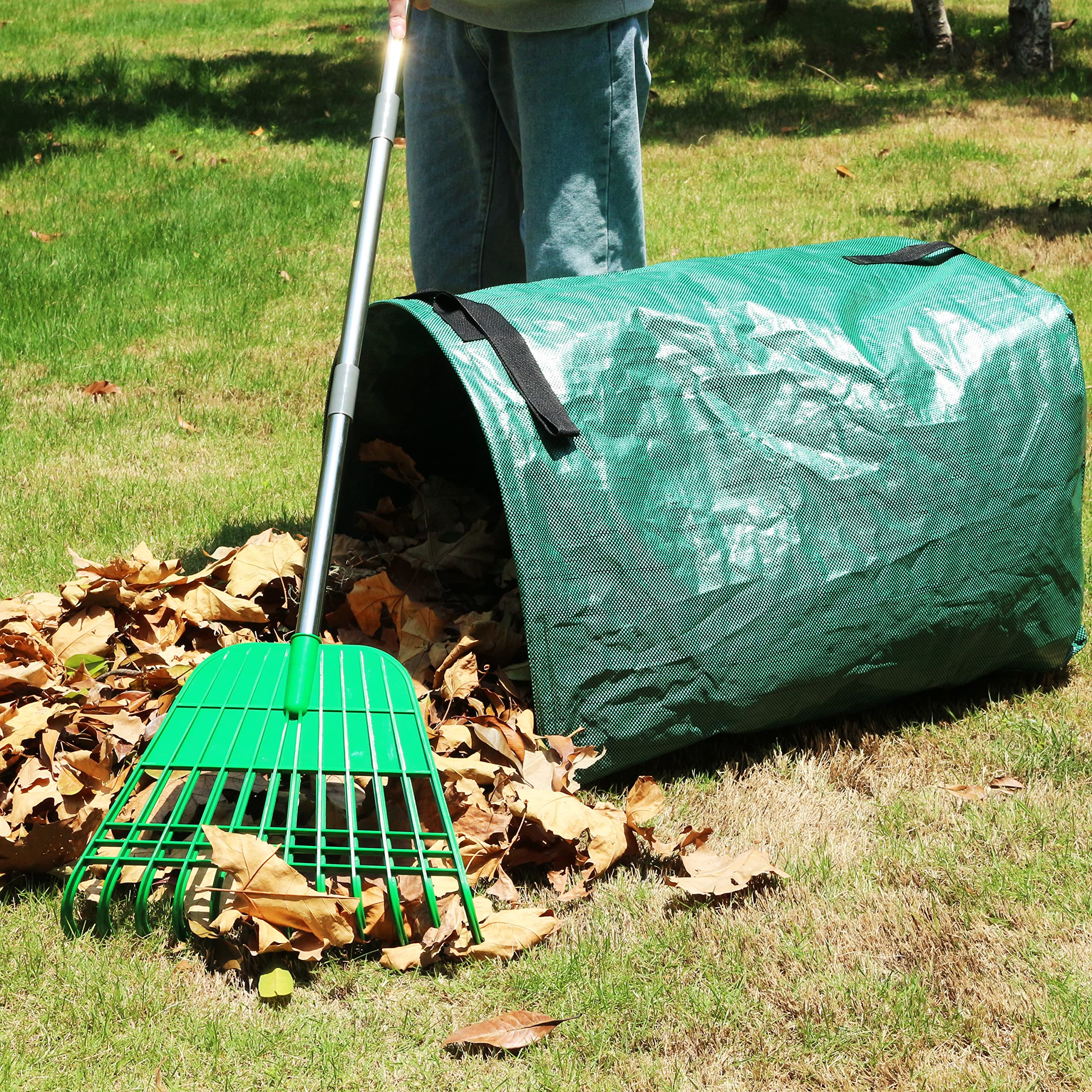 Snapklik.com : Gardzen 12 Tines Gardening Leaf Rake, Lightweight Steel ...