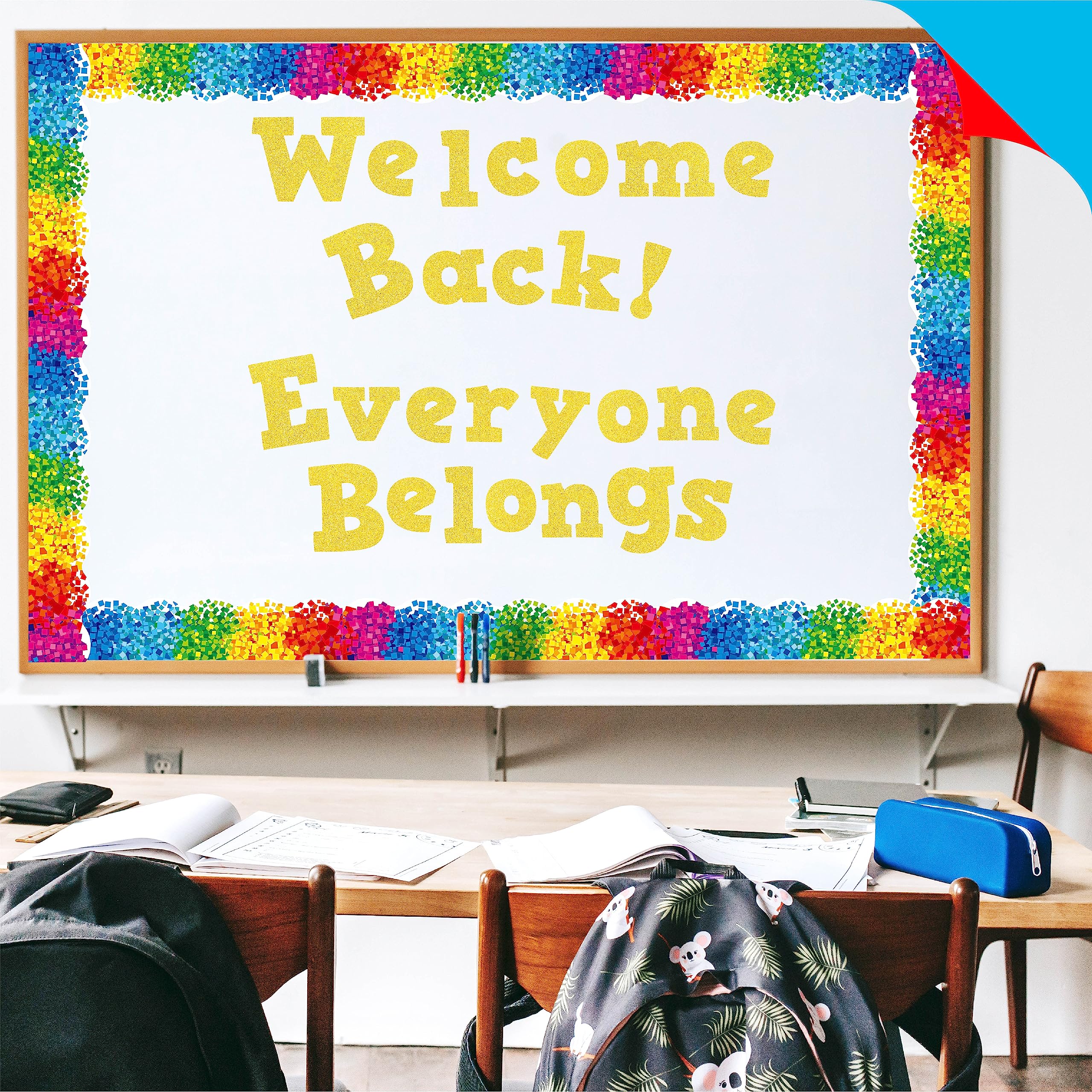 Snapklik.com : 288 PCS Alphabet Combo Set, Gold Glitter Bulletin Board ...