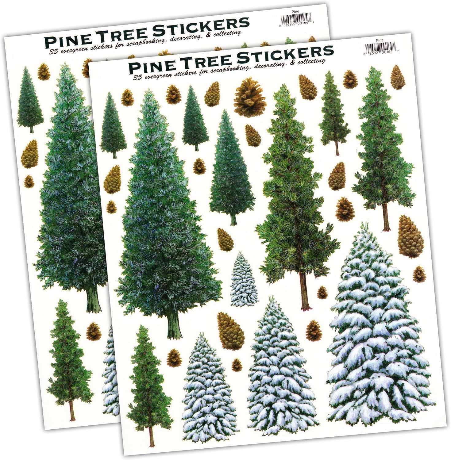 Amazon.com: Pine Tree Christmas Decorating Stickers, 2-pack : Arts ...