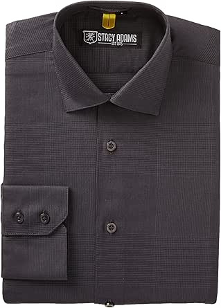 Stacy Adams Men's Barcelona Dress Shirt, Ebony, 17 - 36/37 at Amazon ...