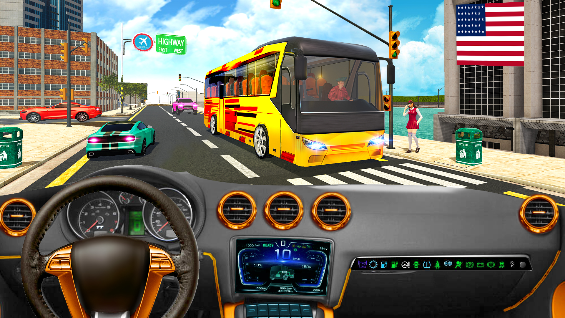 Coach Bus Driving Simulator, Euro Coach Bus Driving Game, Modern City ...