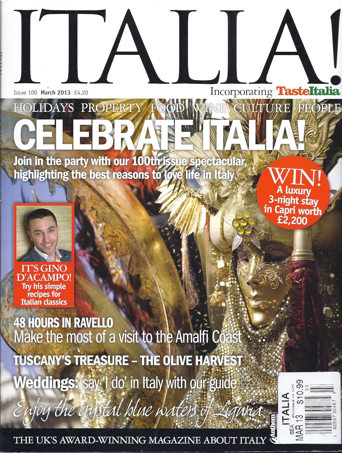 Italia Magazine (March 2013 (Celebrate Italia!)): Hannah Bellis: Amazon ...