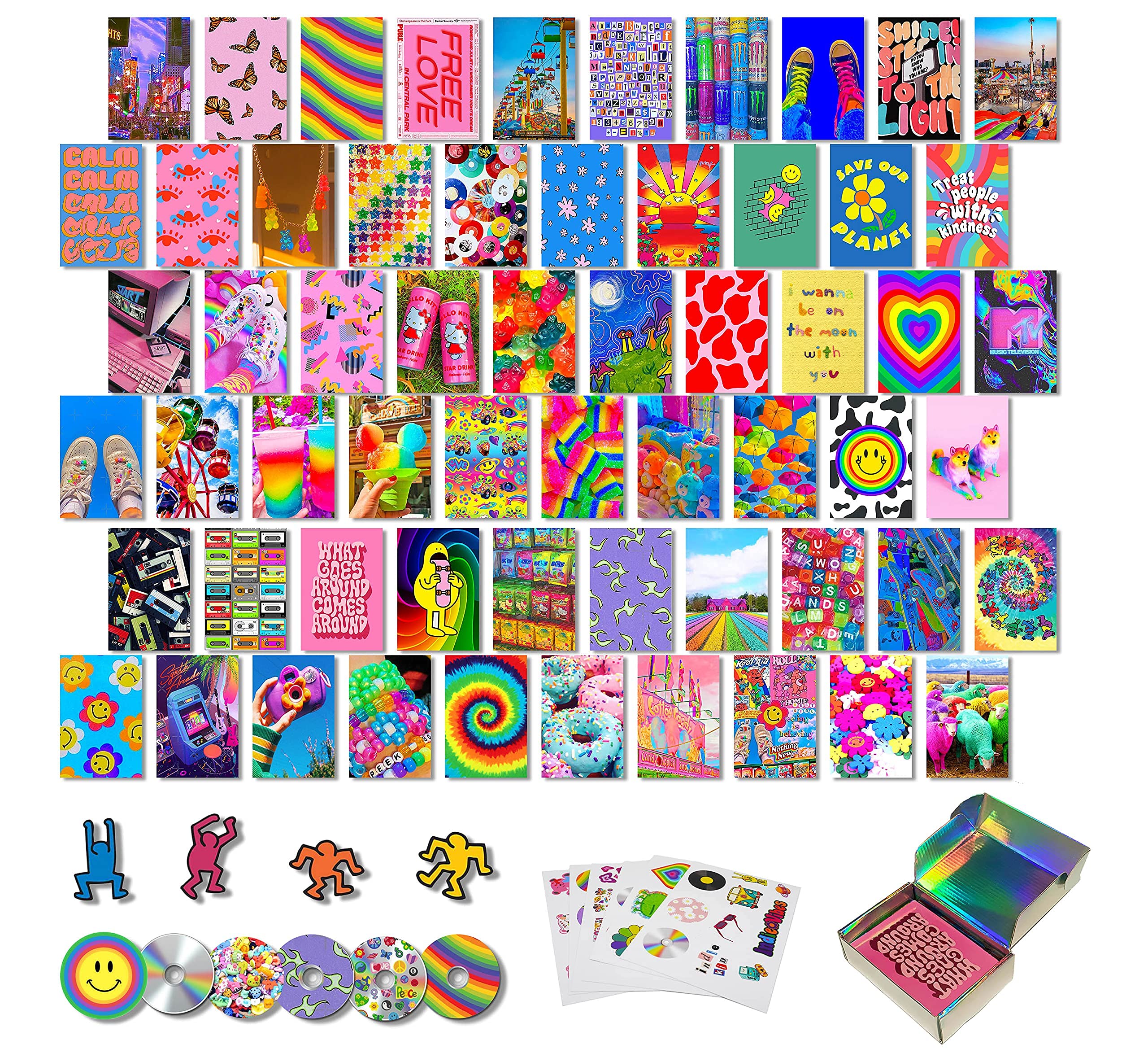 Buy Bambluby 70 PCS Indie Room Decor for Aesthetic Bedroom, Kidcore ...