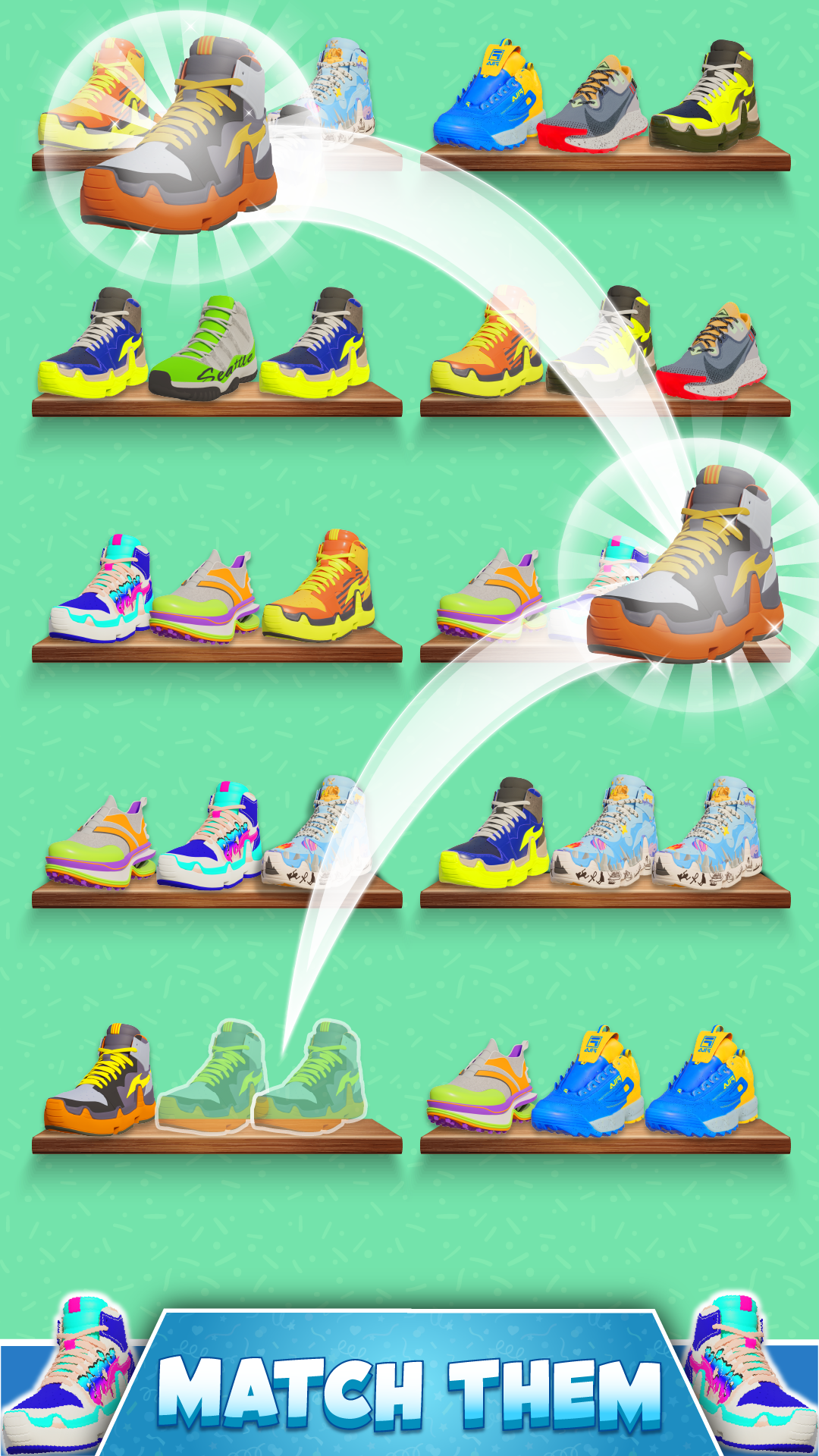 Sneaker Sort : Shoe Organizer For Closet - 3D Match Games - App on ...