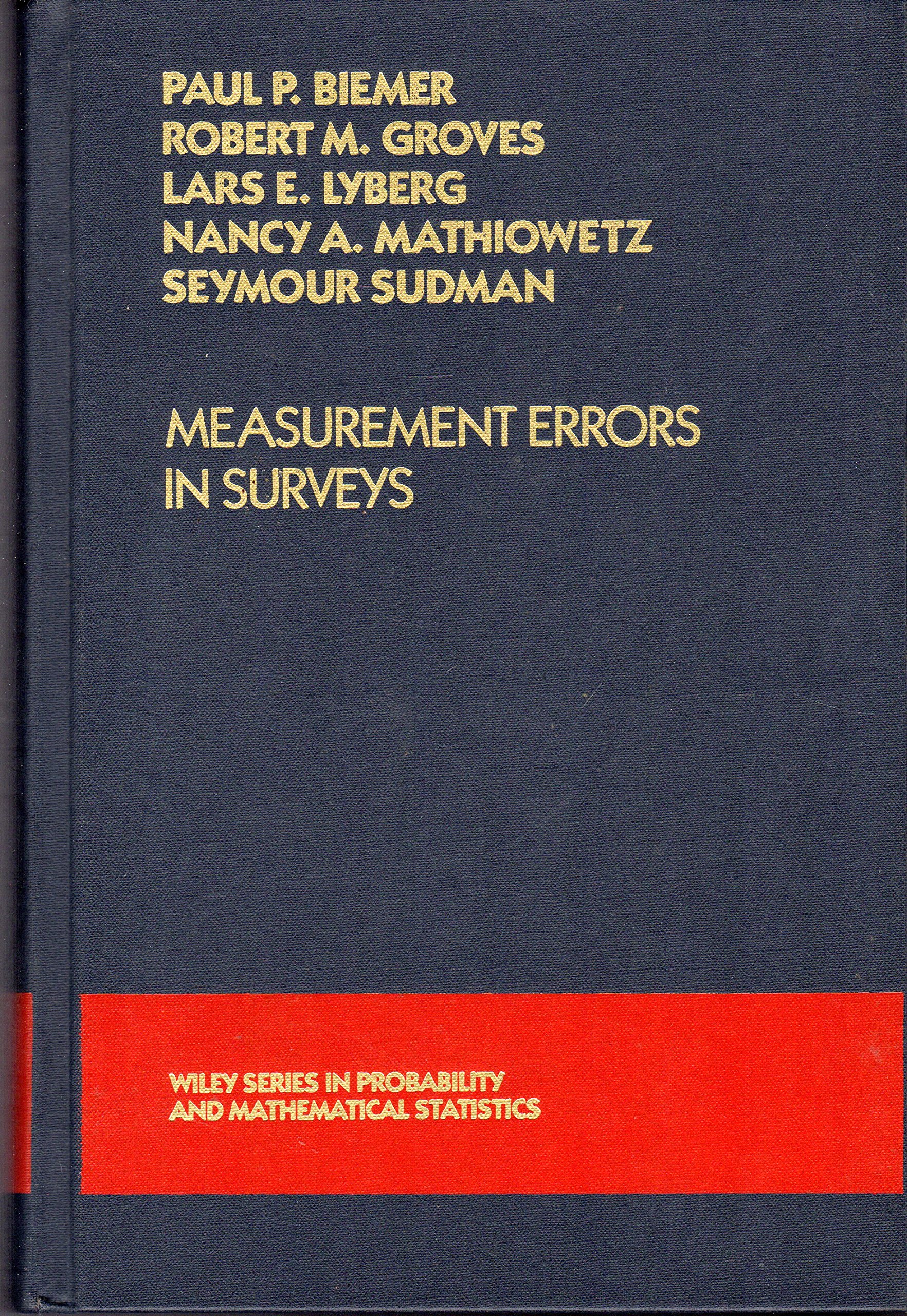 Amazon.com: Measurement Errors in Surveys: 9780471534051: Biemer, Paul ...