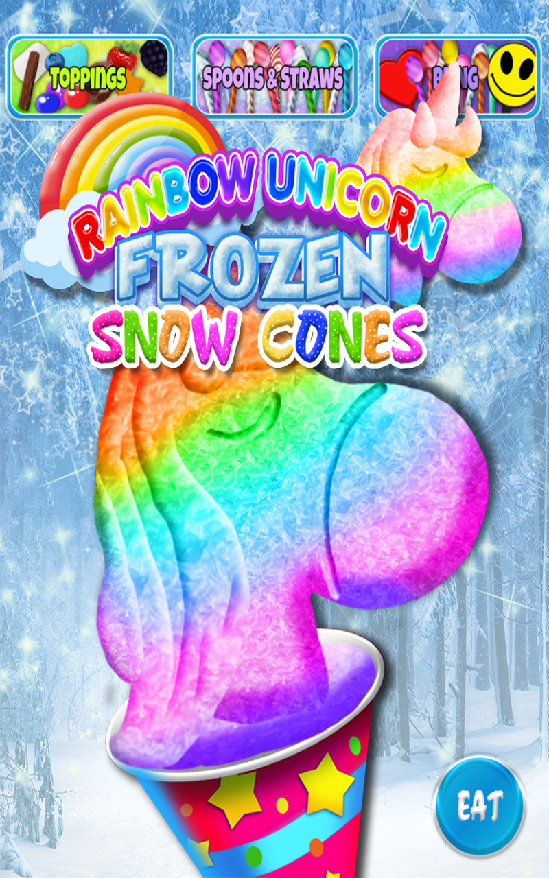 Rainbow Unicorn Snowcones - Kids Frozen Candy Dessert Games FREE - App ...