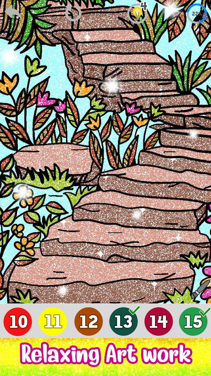 Nature Color by Number - Adult Paint , Glitter & Crayon Coloring Pages ...