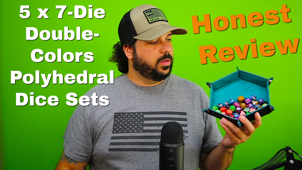 Watch Honest Review of 7-Die Double-Colors Polyhedral Dice on Amazon Live