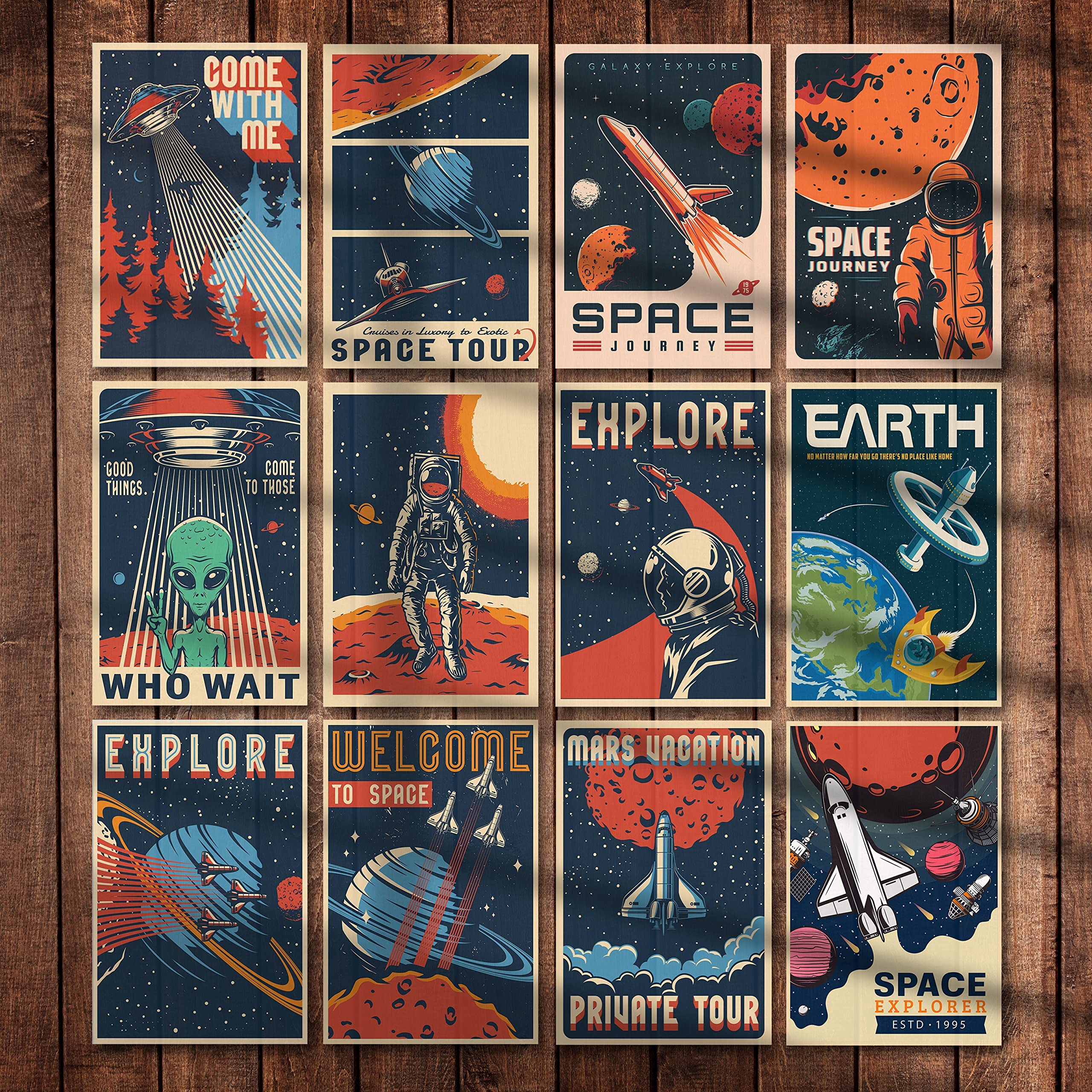HK Studio Vintage Space Posters for Dorm, Teen Exploration Room - Self ...
