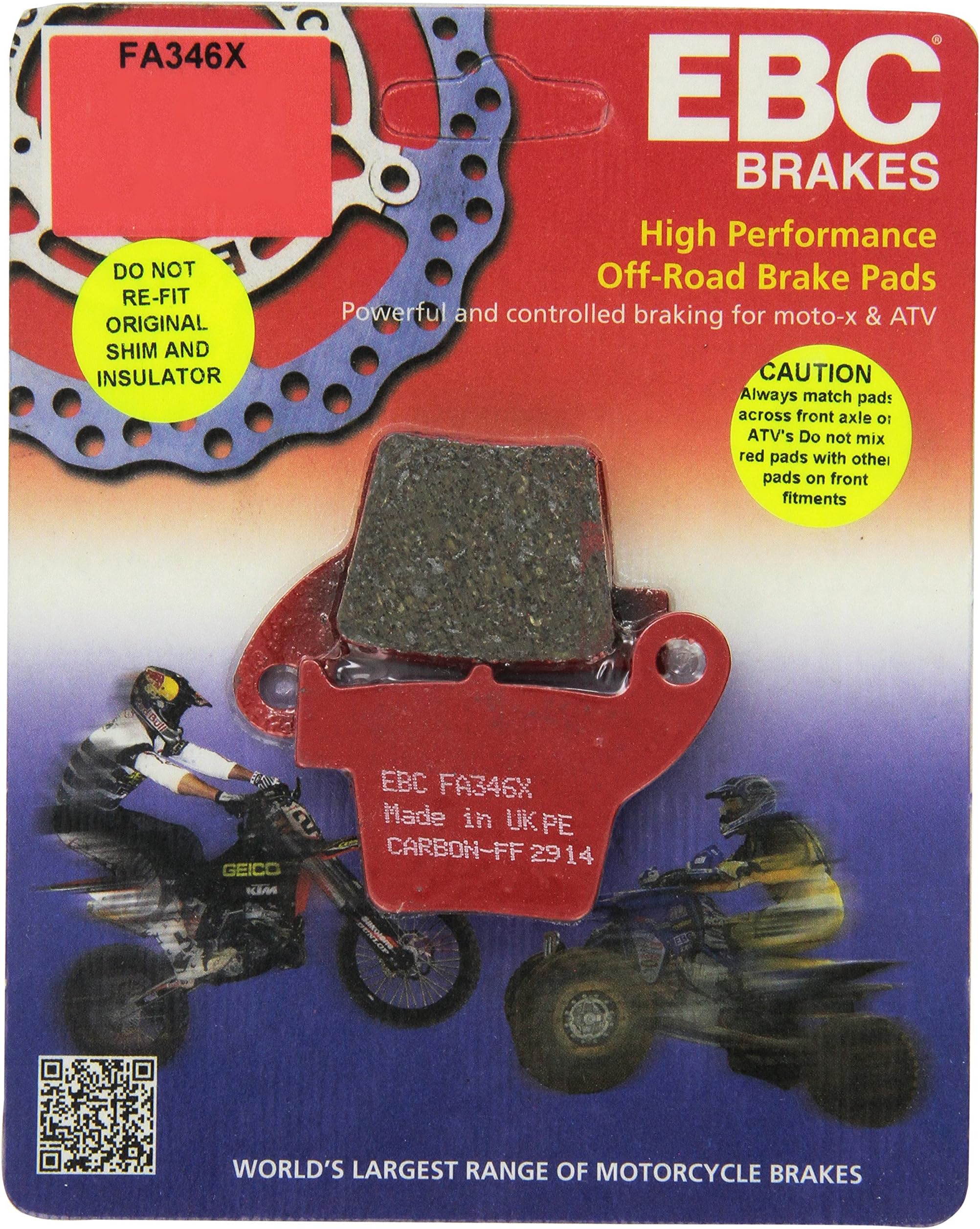 Amazon.com: EBC Brakes FA346X Disc Brake Pad Set, One Size : Automotive