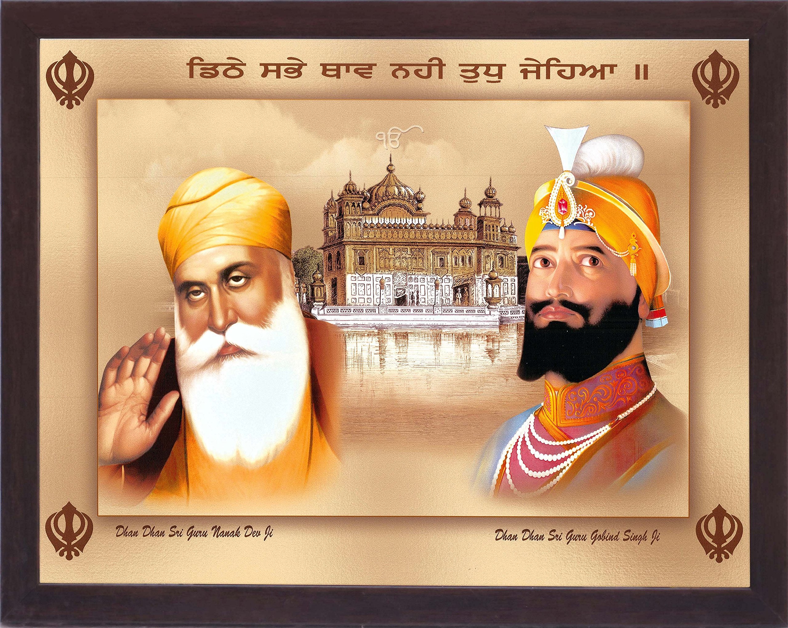 Buy Gurunank dev ji and Guru gobind Singh ji giving Holy blessings and ...