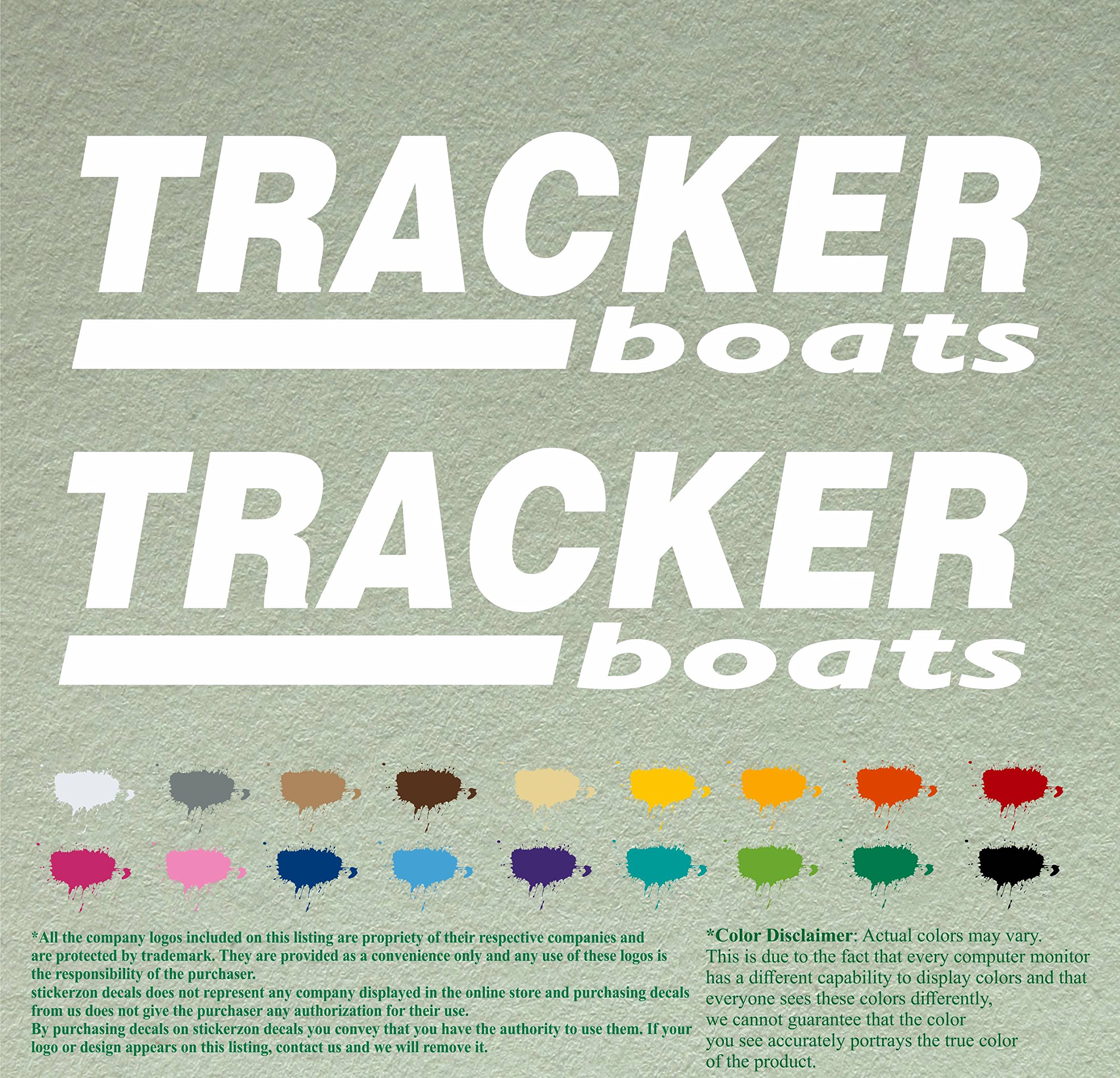 Amazon.com: Pair of Tracker Boats Decals Vinyl Stickers Boat Outboard ...