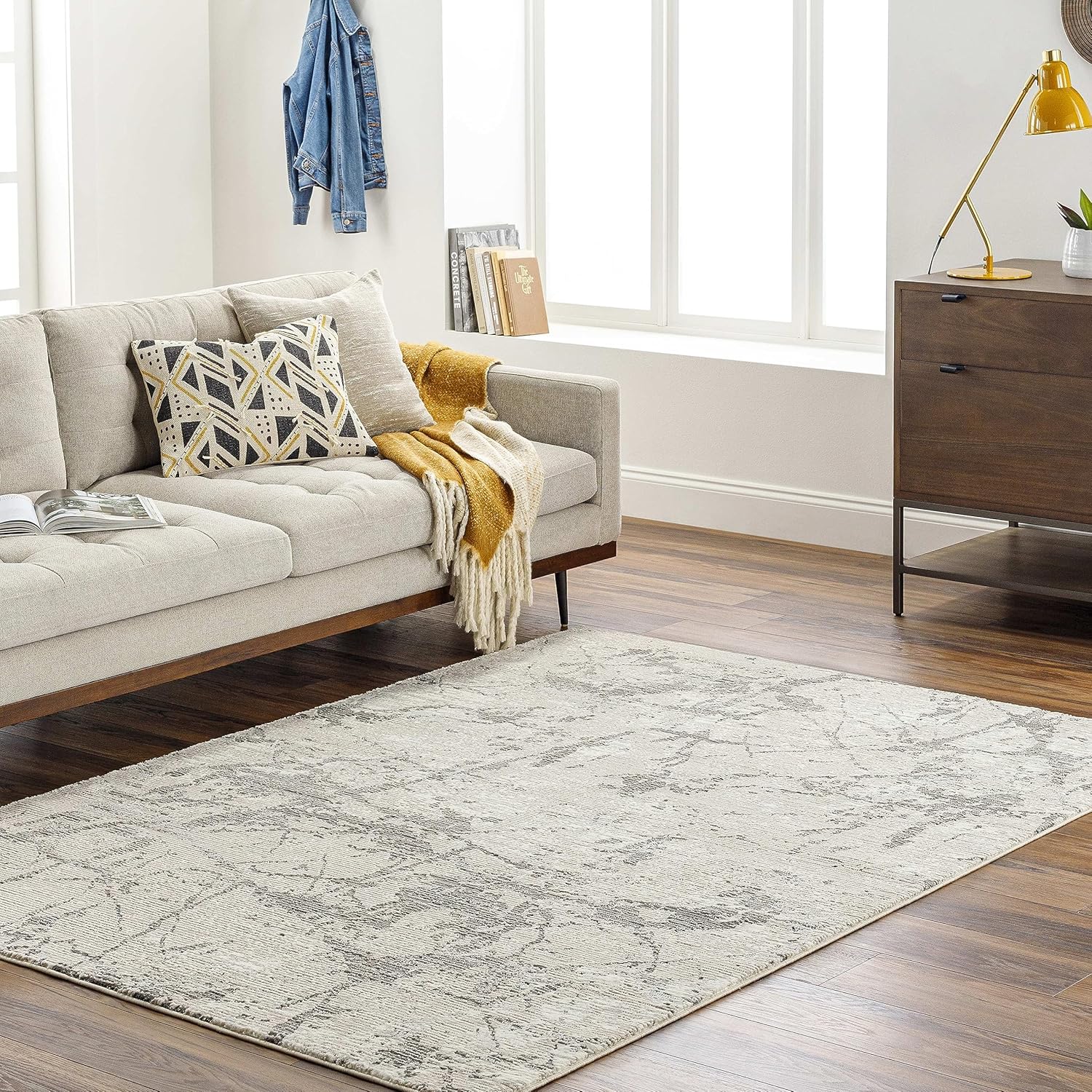 Amazon.com: Mark&Day Washable Rugs, 2x4 Christon Modern Cream Area Rug ...