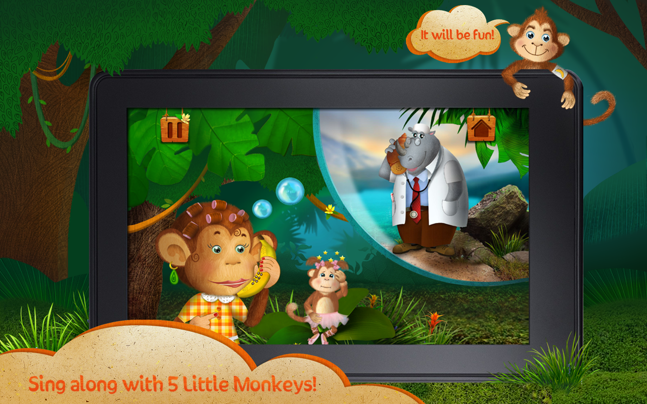 5 Little Monkeys HD - Interactive Nursery Rhyme - App on Amazon Appstore