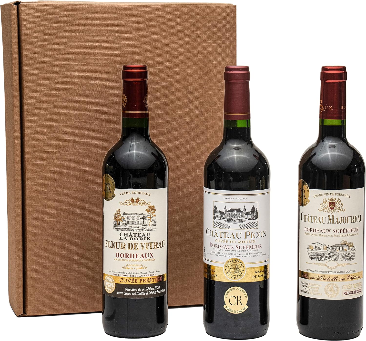 Geschenkset Bordeaux | 3 hochwertige französische Rotweine aus Bordeaux ...