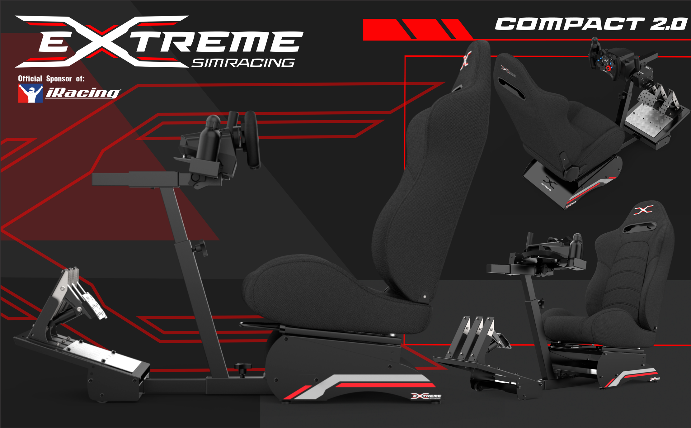 Electronikz - Extreme Simracing Racing Simulator Cockpit - COMPACT 2.0 ...