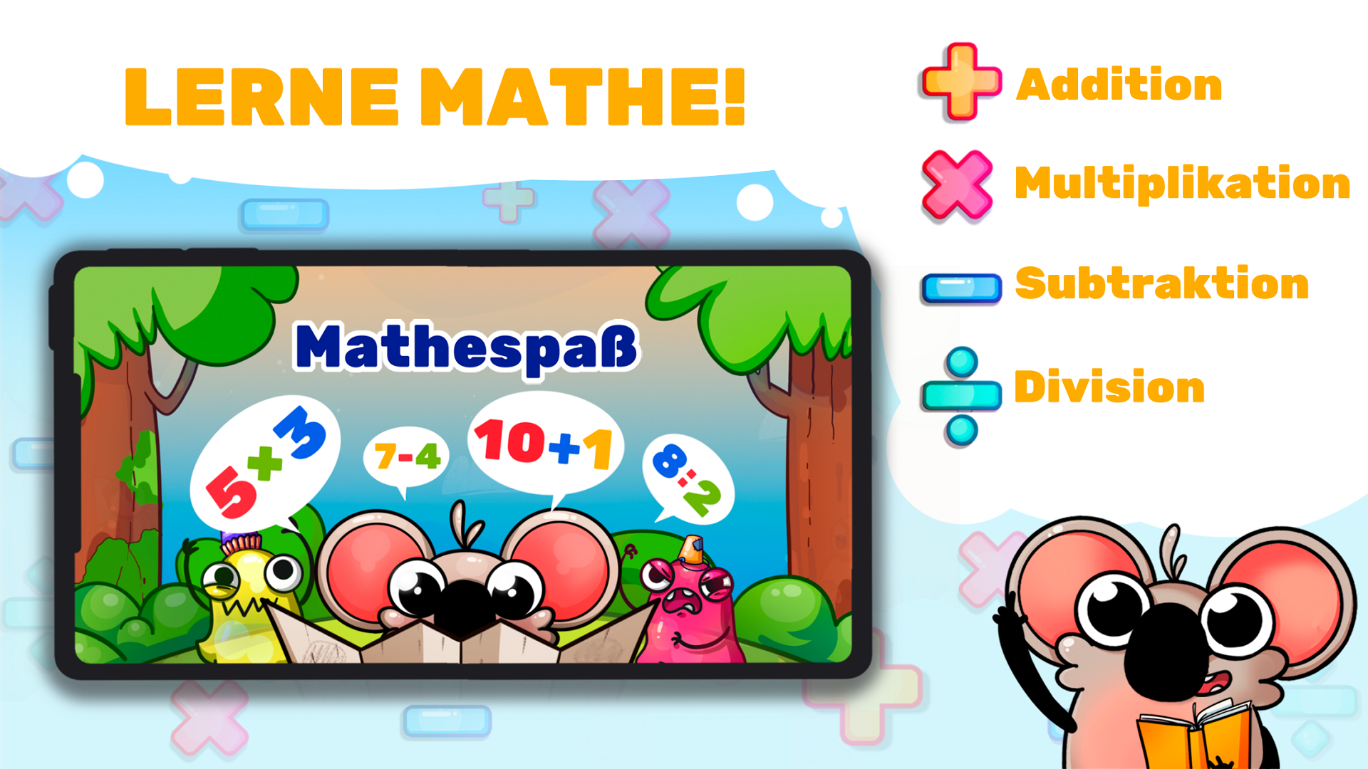 Spaß Mathe: Kopfrechnen-Spiel für die 1.,2.,3.,4. Klasse (Addition ...