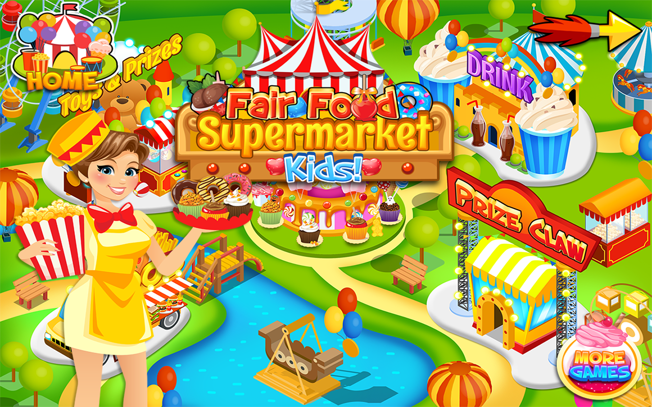 Fair Food Supermarket Simulator - Kids Prize Claw, Dessert Food ...