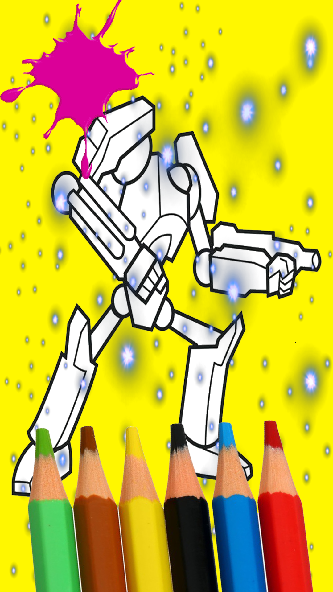 Glitter Robot Coloring Book For Kids - App on Amazon Appstore