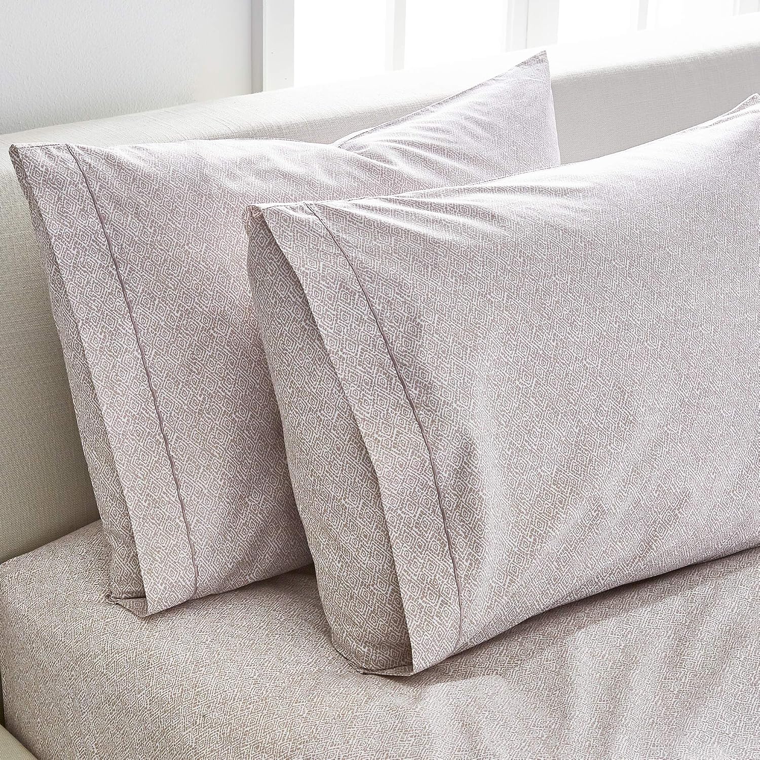Amazon.com: Splendid Home Diamond Sheet Set, Full, Light Taupe : Home ...