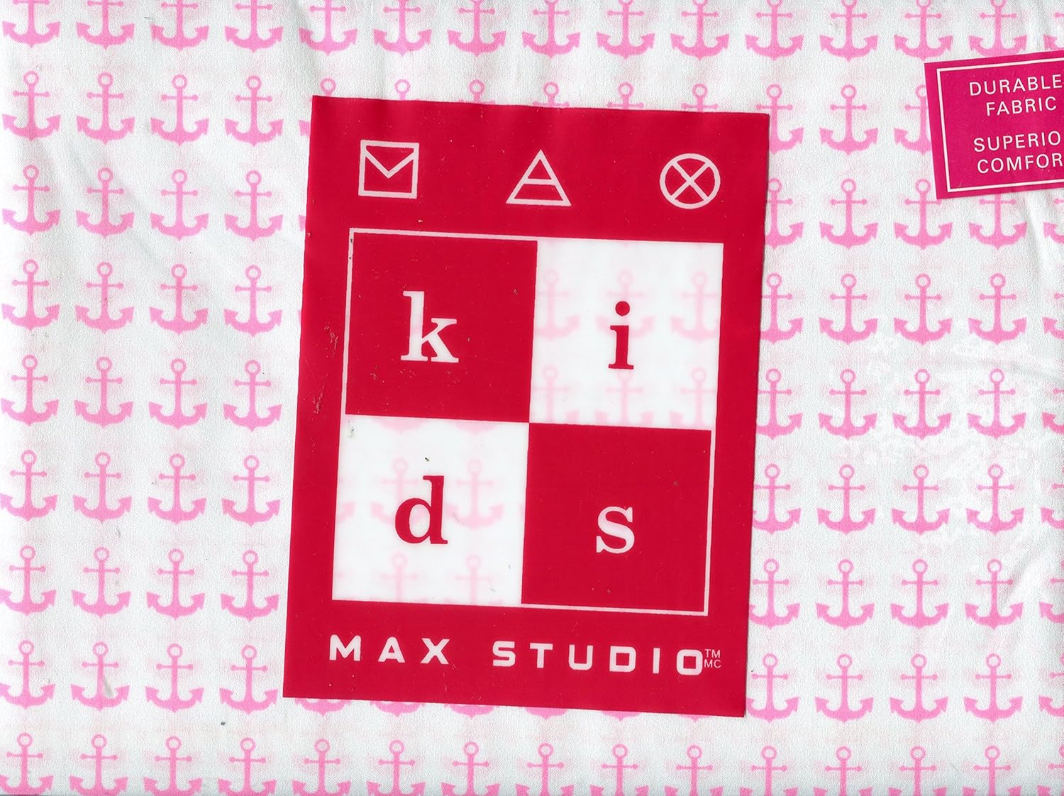 Amazon.com: Max Studio Kids Pink Ship's Anchors Sheet Set, Twin Size ...