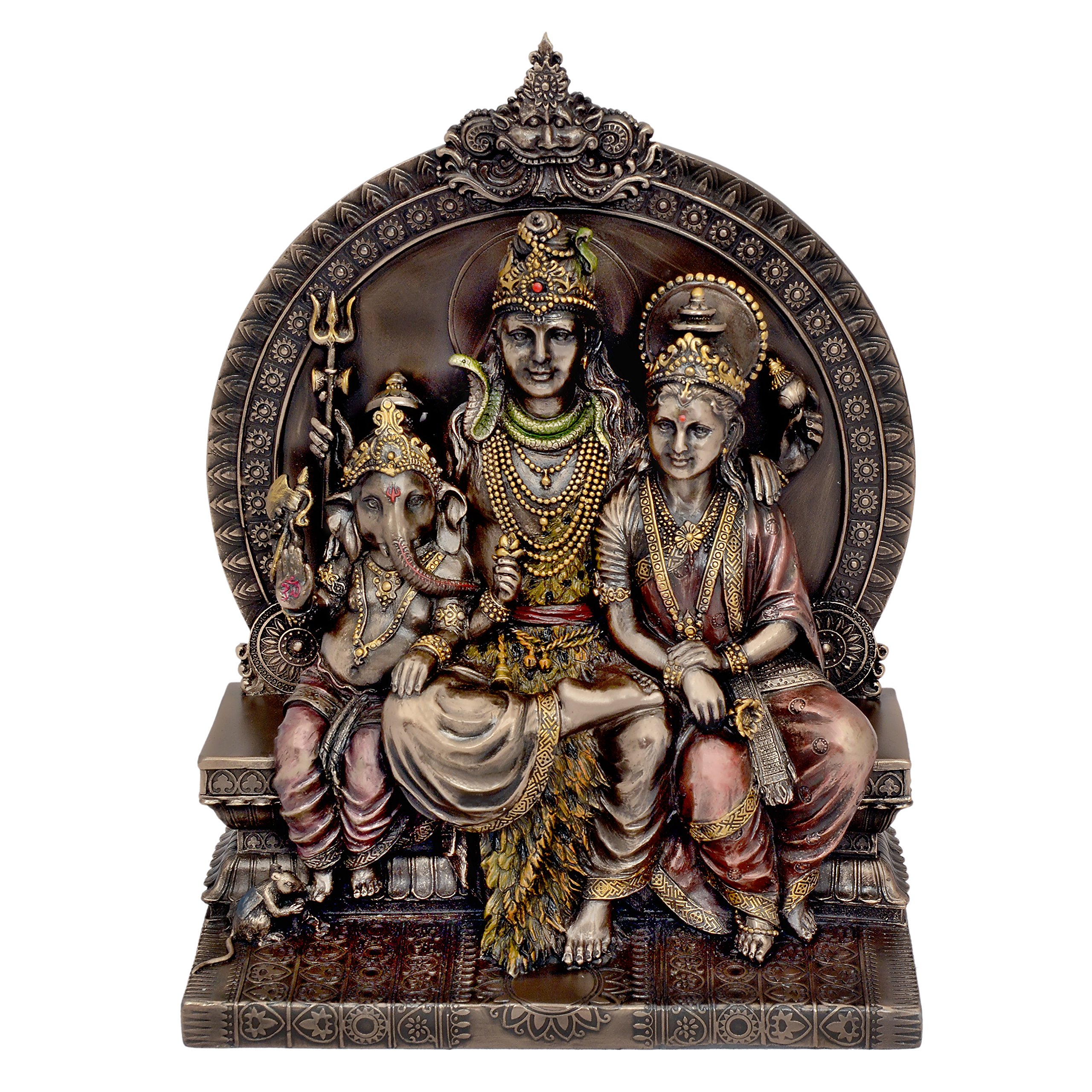 Buy Aone India Large Lord Shiva Family Idol Hindu God Figurine Ganesh ...