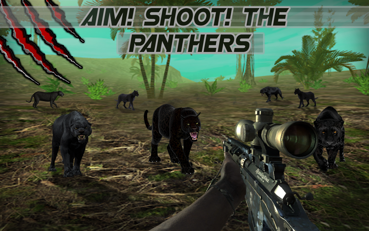 Black Panther Hunter Wild Safari Sim 3D FPS Sniper Jungle Animal ...