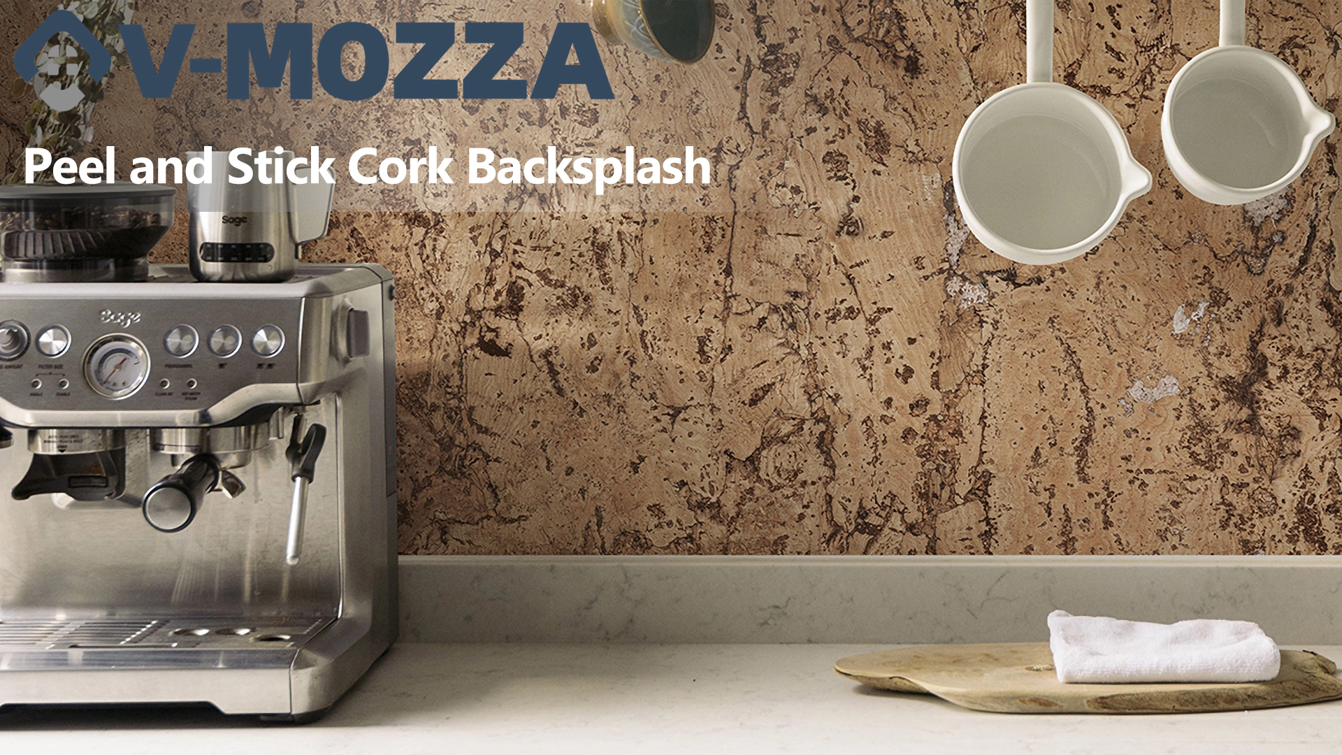 Cork Backsplash Tiles CorkWall Evora Natural Tiles | Naturewall