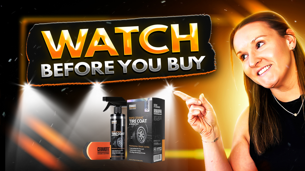 Watch HONEST REVIEW of CERAKOTE Rapid Ceramic Tire Coat on Amazon Live