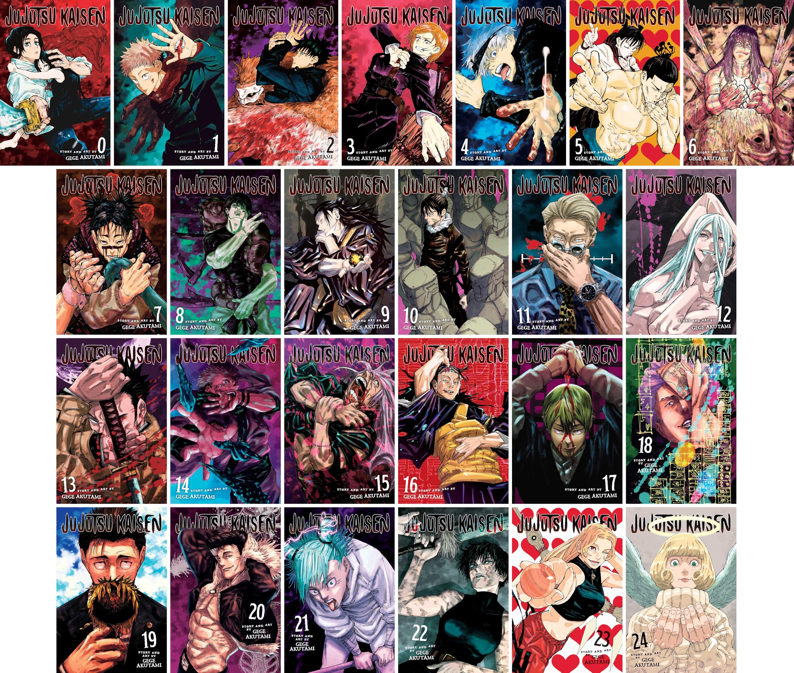 Jujutsu Kaisen Series (Vol. 0-24) Manga Collection (25 Books Set) by ...