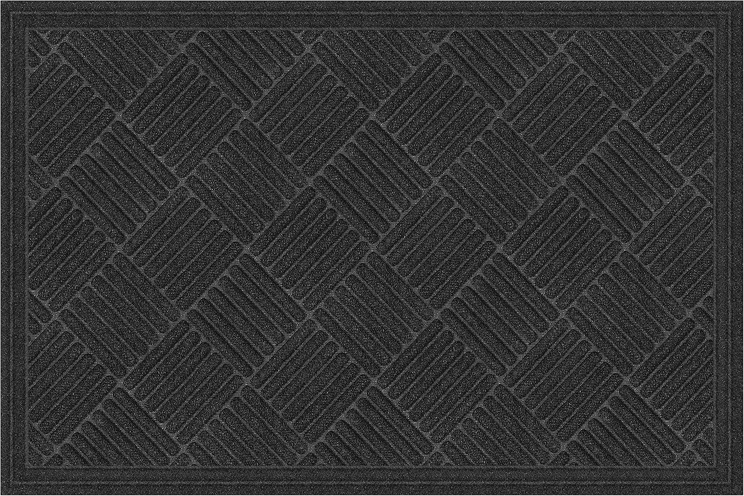 Amazon.com: Apache Mills Textures Crosshatch Entrance Mat 2' x 3' Onyx ...