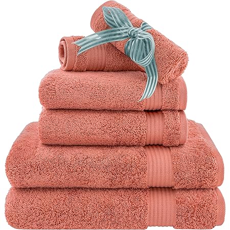 Amazon.com: 100 Percent Cotton Towel Set, Zero Twist, Soft and ...