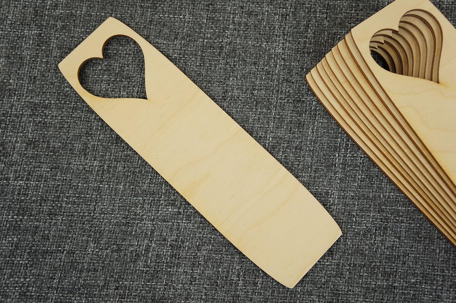 10 x Plain WOODEN BOOKMARKS Unpainted Shapes Gift Tags DECOUPAGE HEART ...