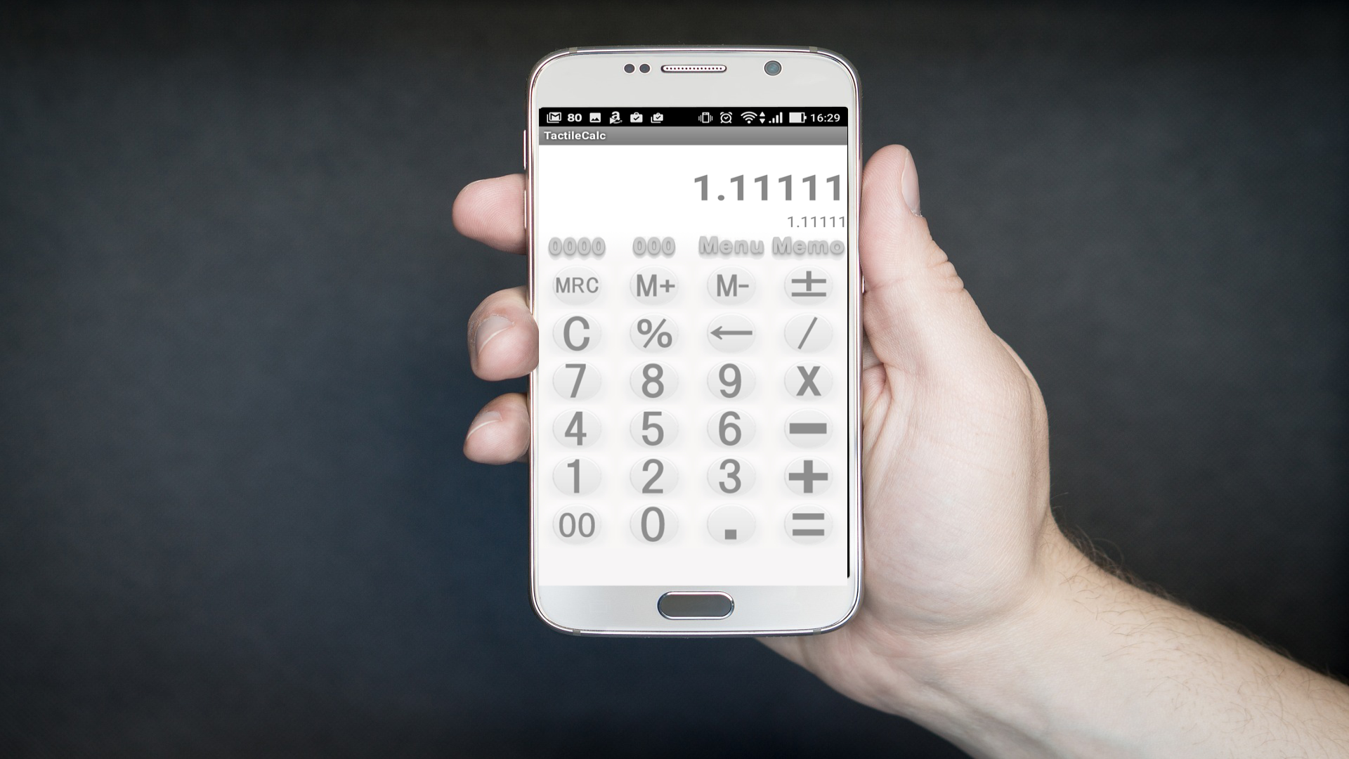 Tactile calculator White free - App on Amazon Appstore
