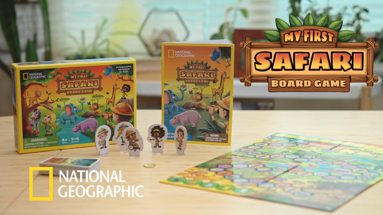 Watch National Geographic My First Safari Family & Kids Board Game on ...