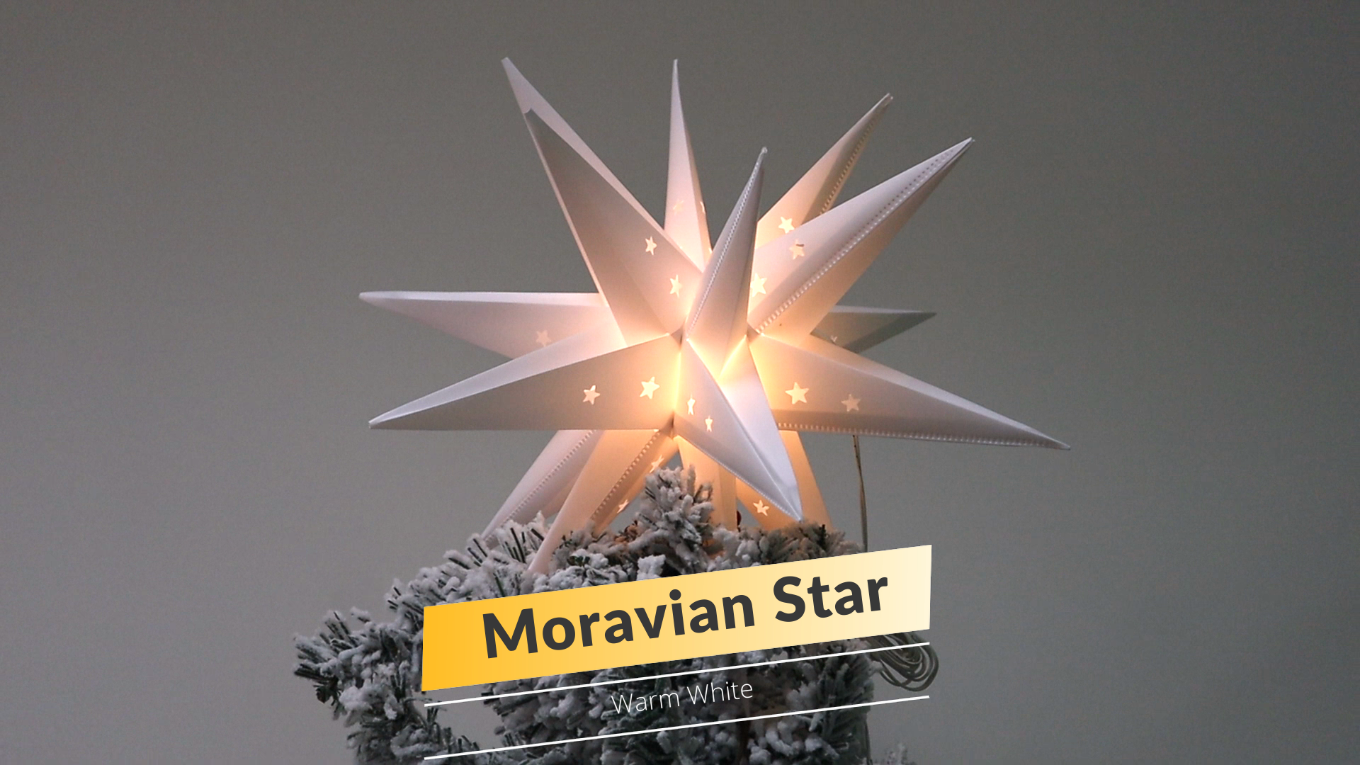 Watch 14'' White Moravian Star on Amazon Live