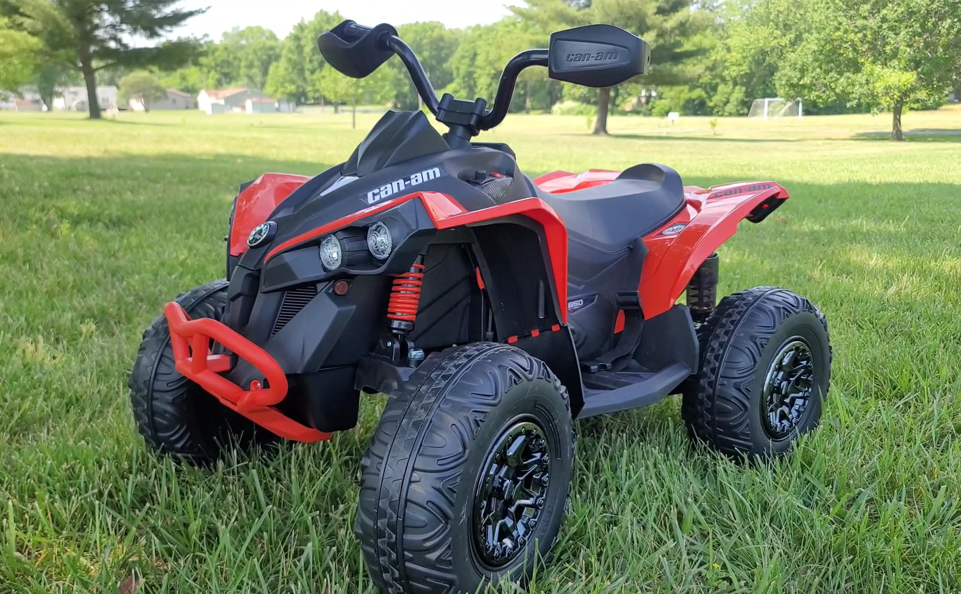 Watch Hetoy Powerful Kids 12V Ride on ATV, Bombardier Licensed BRP Can ...