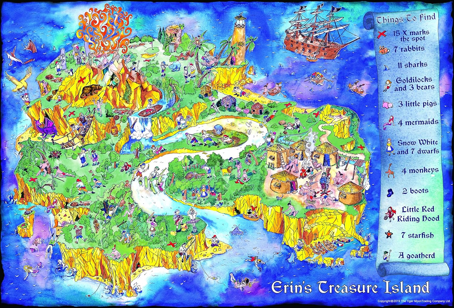 Erin's Treasure Island Activity Play Mat - Pretend Play, Role-Play ...