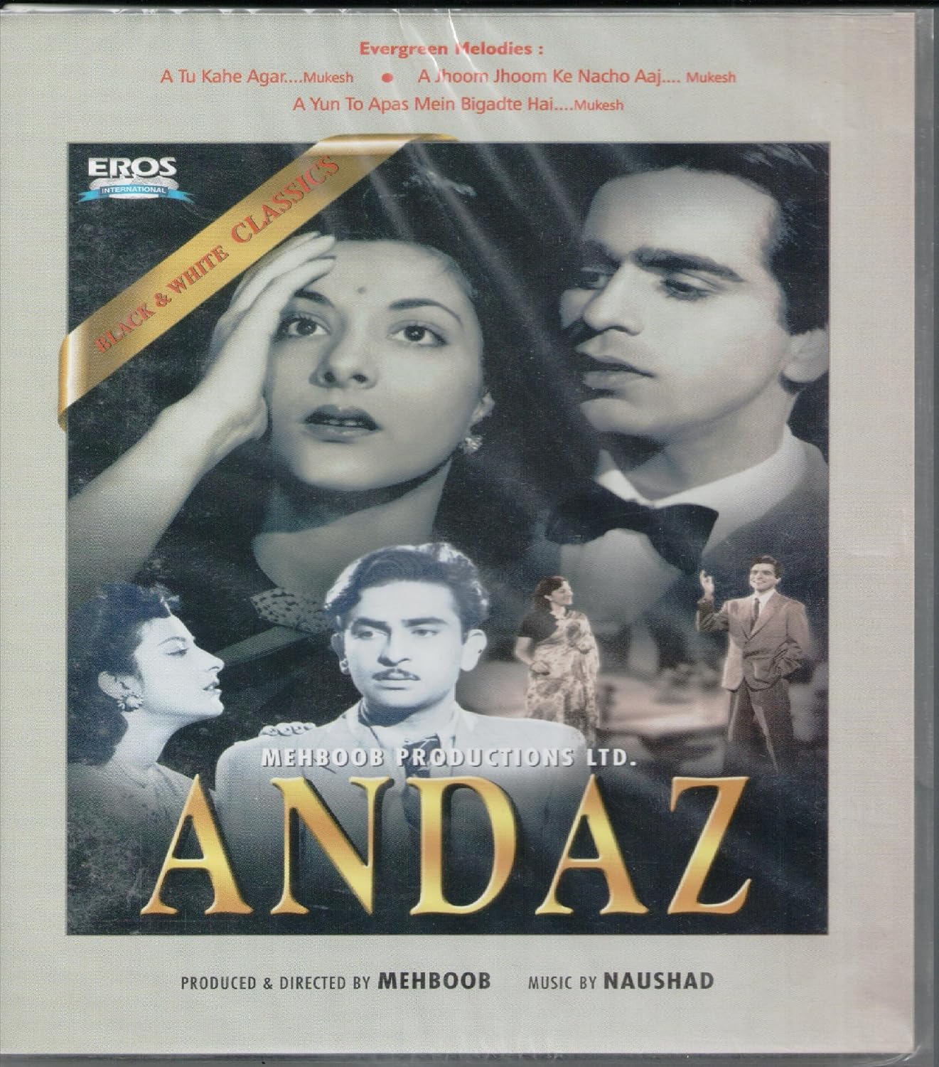 Andaz [DVD] [1949]: Amazon.co.uk: Dilip Kumar, Nargis, Raj Kapoor: DVD ...