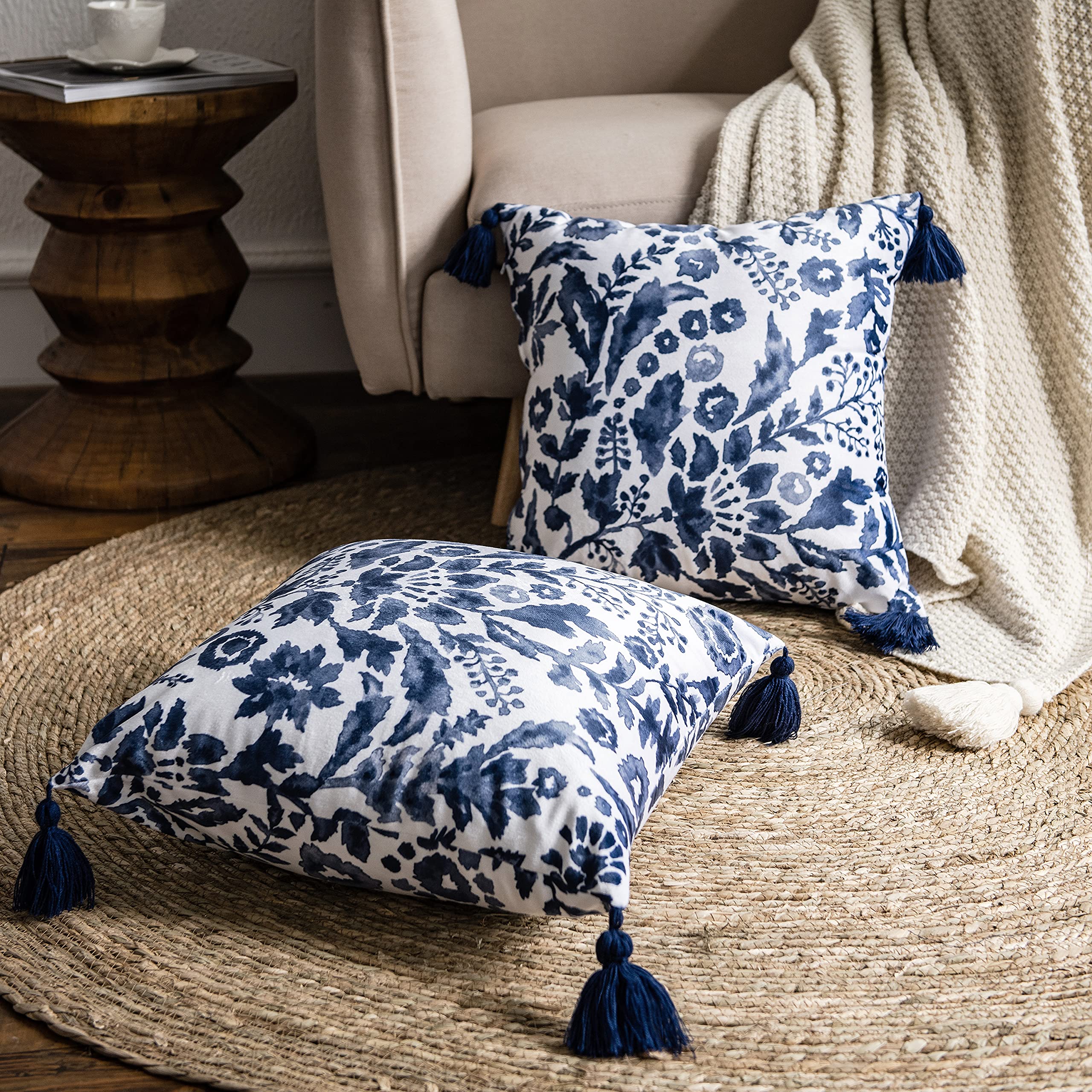 DriftAway Boho Throw Pillow Covers Julia Modern Farmhouse Decorative ...