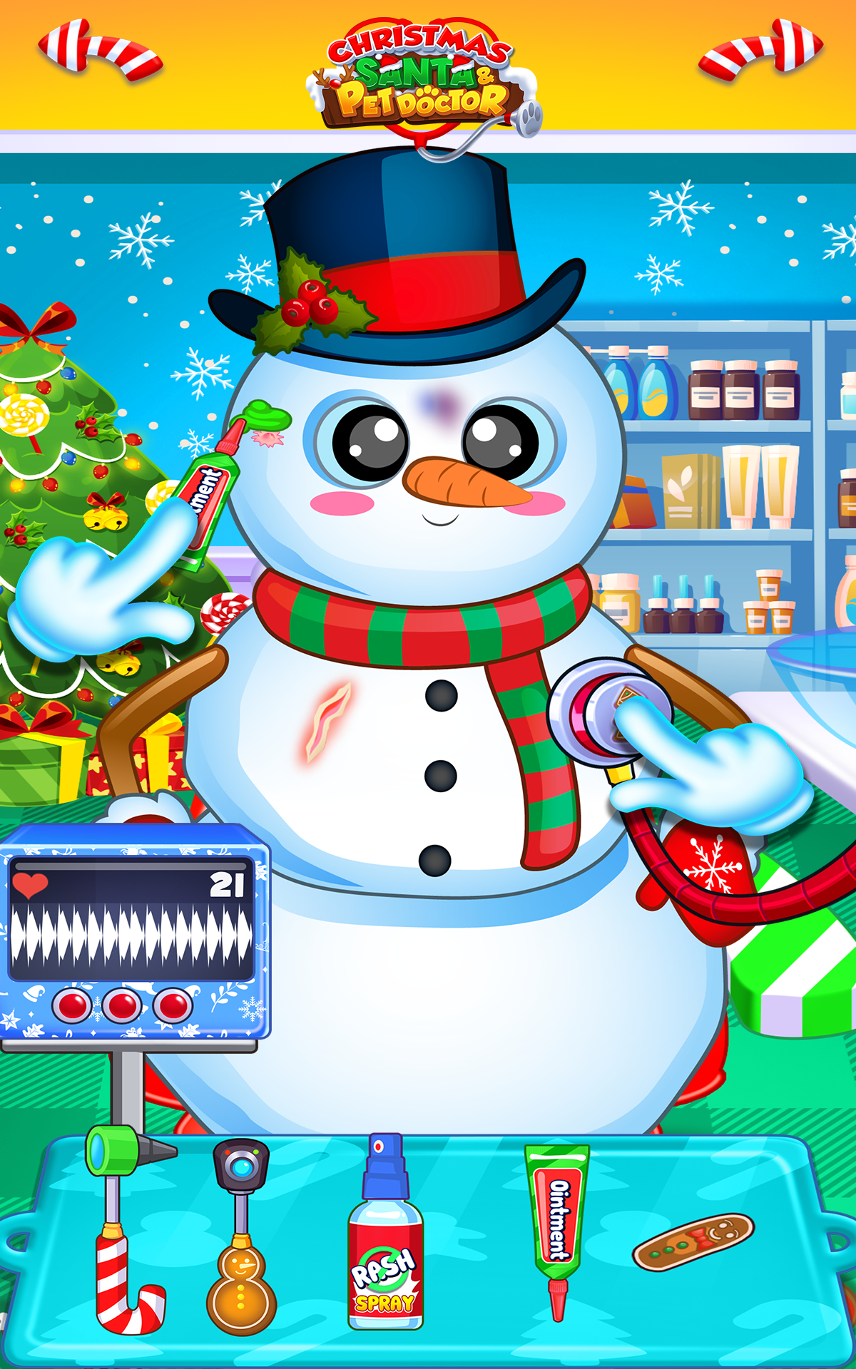 Christmas Dentist Doctor Santa and Pets - Hospital Vet Care Xmas Game ...