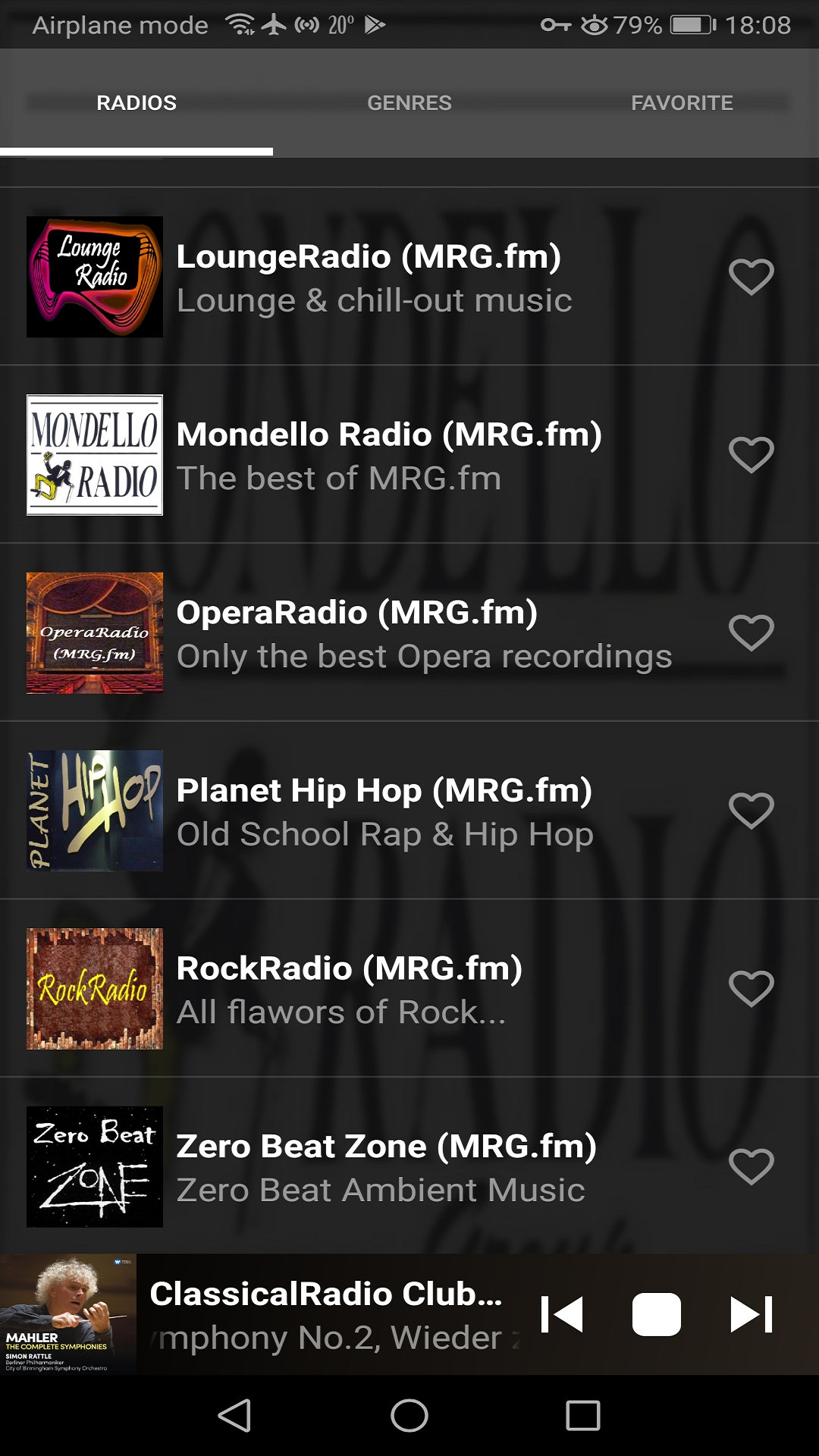 MRG.fm Radio App - Free Music Radio Stations by The Mondello Radio ...