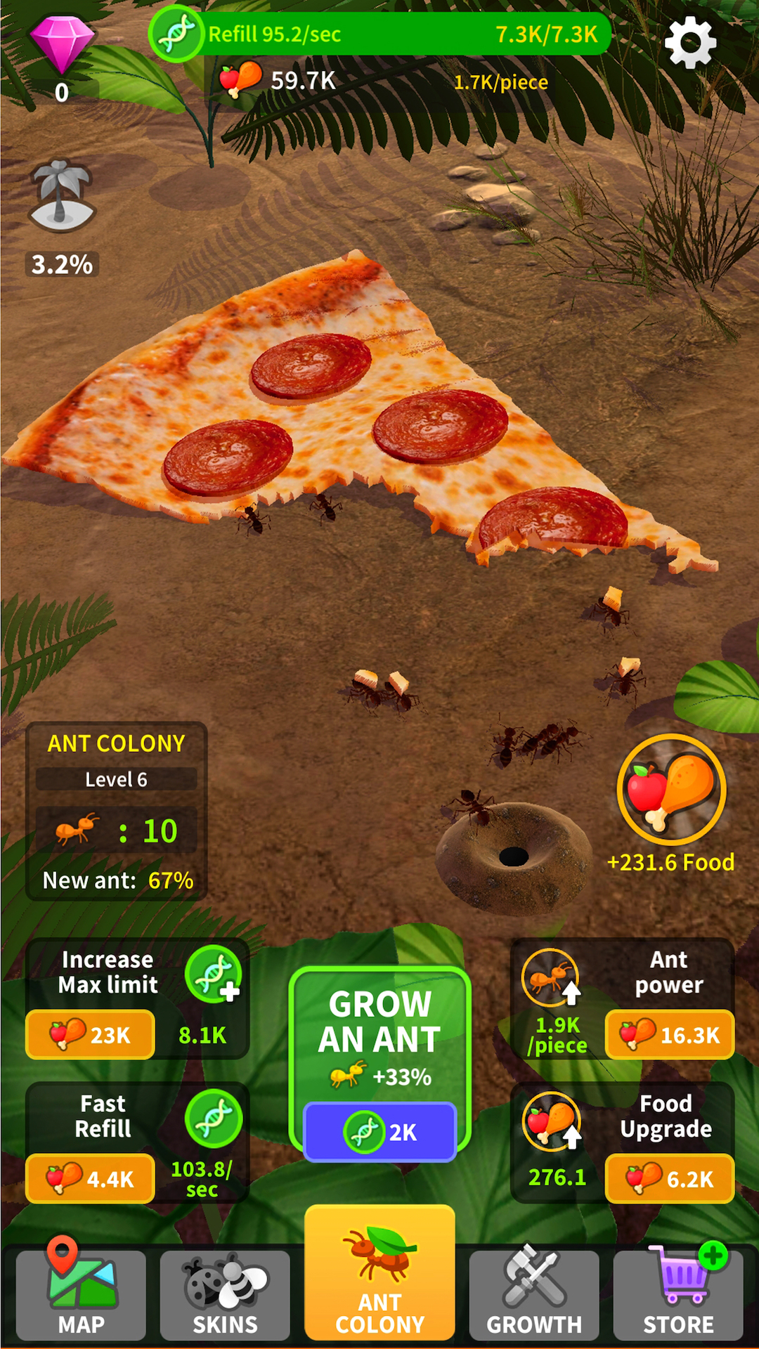 Ant colony: Idle clicker games - eating ants - App on Amazon Appstore
