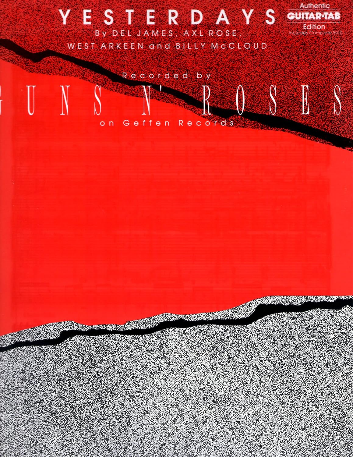 Guns N' Roses...."Yesterdays"....Sheet Music.: Del James, Axl Rose ...